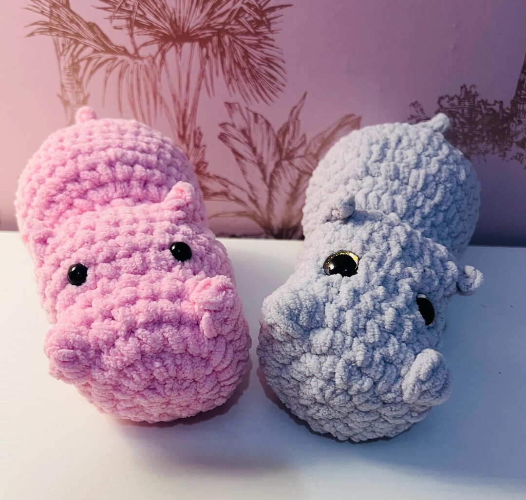 Hippo Plushie, Hippo Lover, Gift for Hippo Lover, Hippopotamus, Soft ...