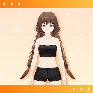 VROID Hairstyle Preset | Braids Hairstyle With PHYSICS | Cute | Anime ...