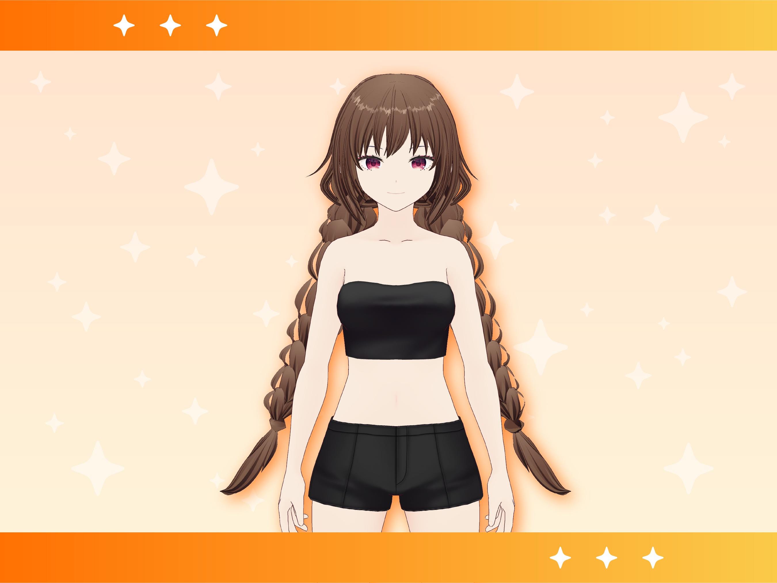 VROID Hairstyle Preset | Braids Hairstyle With PHYSICS | Cute | Anime ...