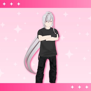 VROID Hairstyle Preset | Ponytail Hairstyle With PHYSICS | Cool | Cute ...