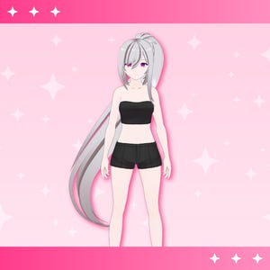 VROID Hairstyle Preset | Ponytail Hairstyle With PHYSICS | Cool | Cute ...