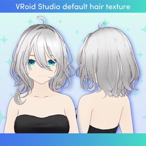 VROID Hairstyle Preset | Long, Messy & Fluffy Hairstyle With Physics ...