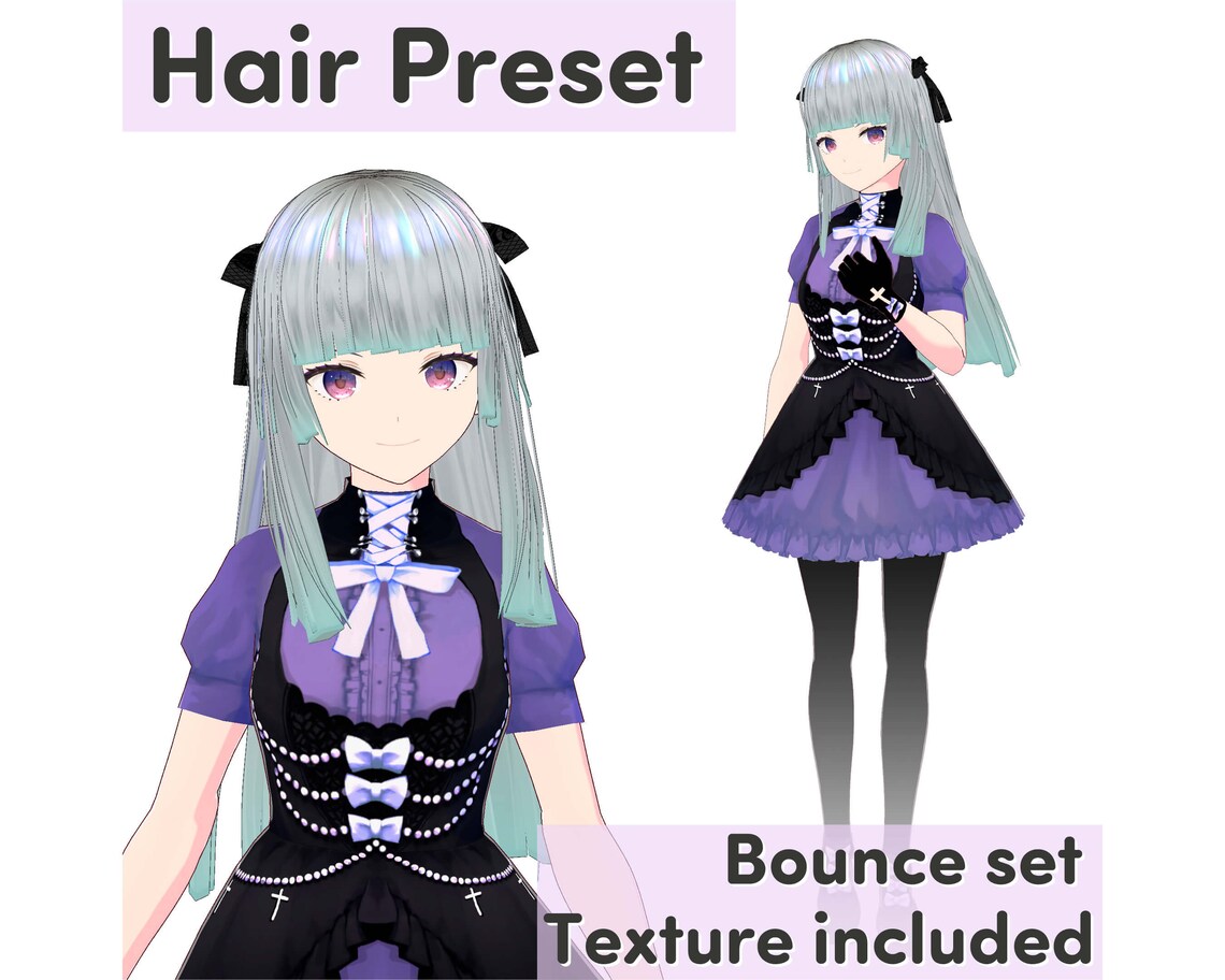 Long Hair Preset vroid - Etsy