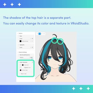 VROID Hairstyle Preset | Long, Messy & Fluffy Hairstyle With Physics ...