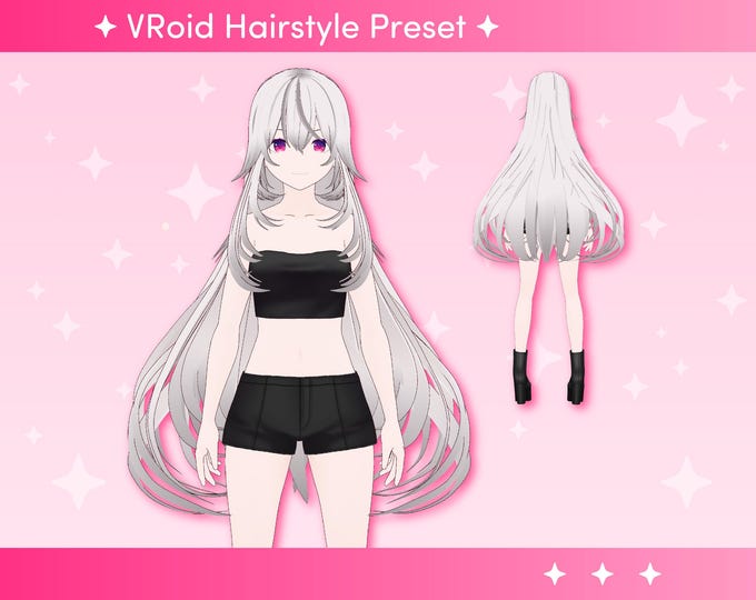 HAIRSTYLE PRESET | Vroid, Vtuber Model, Preset, Streaming, Twitch ...