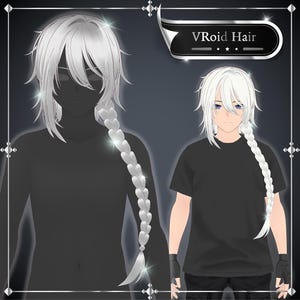 VROID Hairstyle Preset | Unisex Braid Hairstyle With PHYSICS | Cool ...
