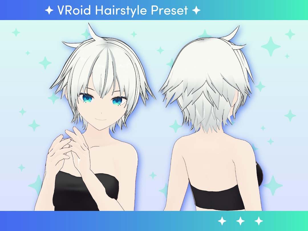 VROID Hairstyle Preset | Short Hairstyle With PHYSICS | Cool | Anime ...