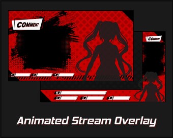 Persona-inspired Twitch Screen Background Set Animated Stream Start ...