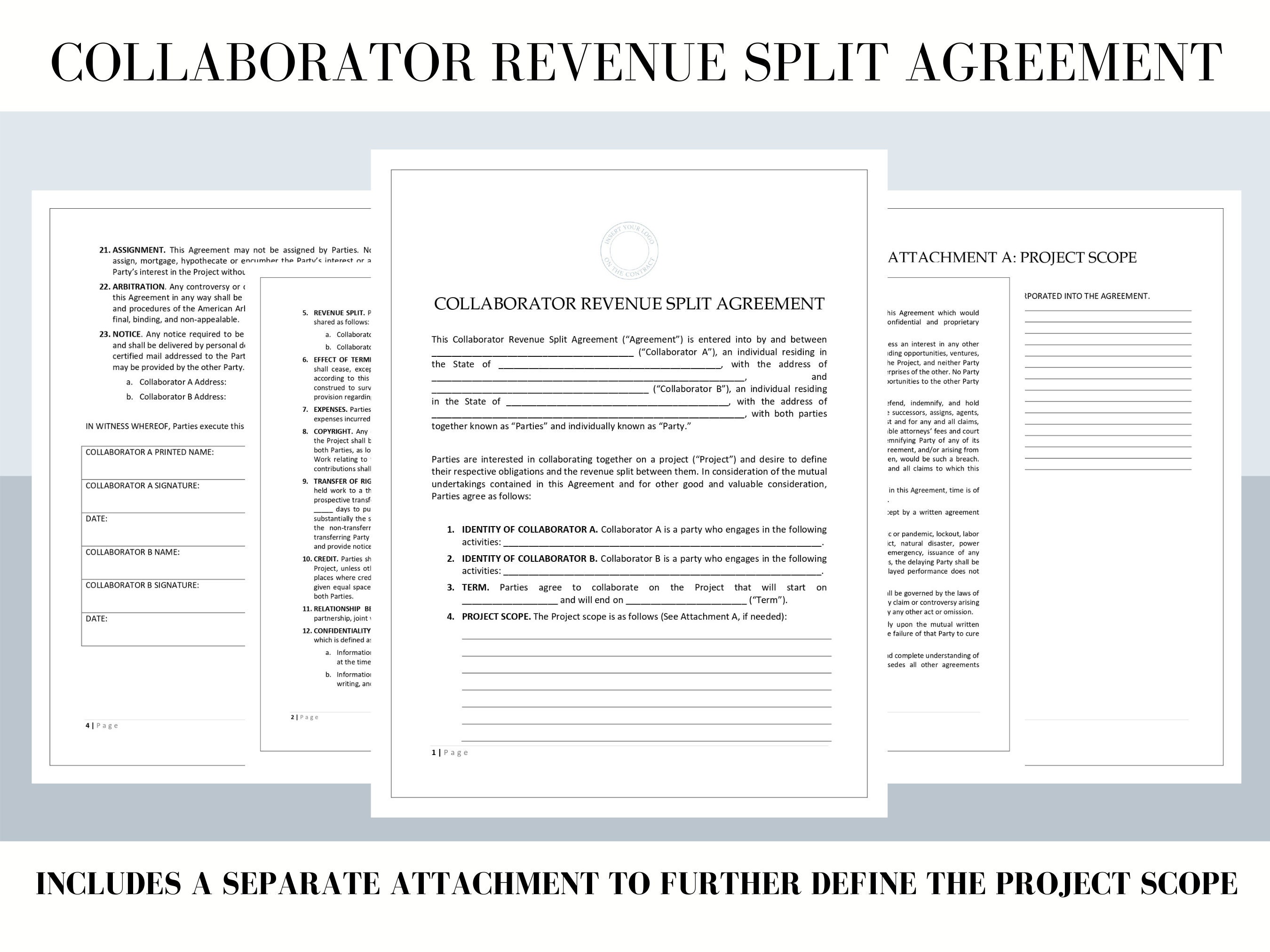 NC Collaborator Revenue Split Agreement — Shelia A. Huggins, PLLC