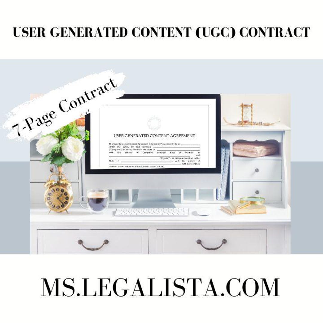 User Generated Content Contract Template | Agreement | Business Law ...