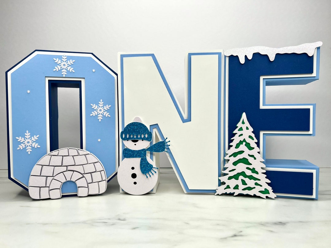 Blue Winter Wonderland, 3D Letters, Winter Wonderland Letters, Winter ...