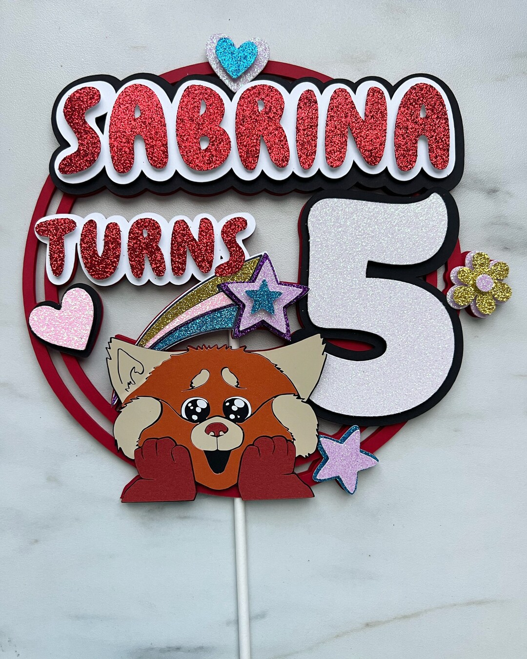 Turning Red Cake Topper, Disney Cake Topper, Cars Cake Topper, Peter ...