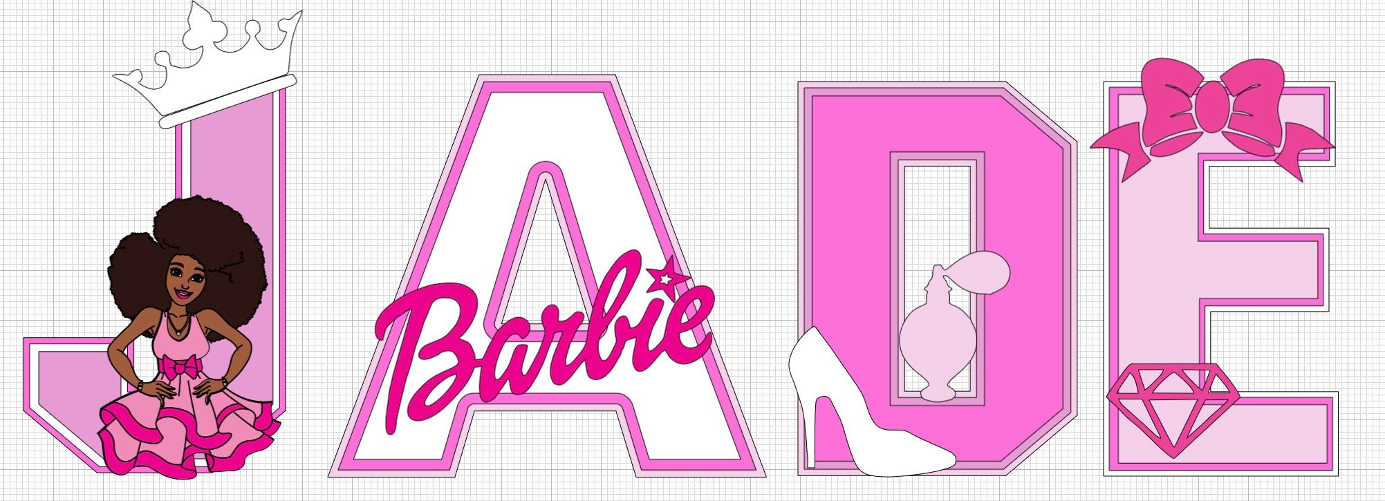 Barbie Barbie 3D Letters Barbie Party Barbie Birthday - Etsy Canada