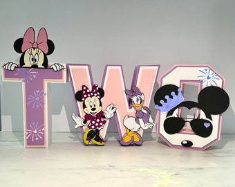 Personalized Minnie Mouse 3D Letters Name Standing Table Decoration ...