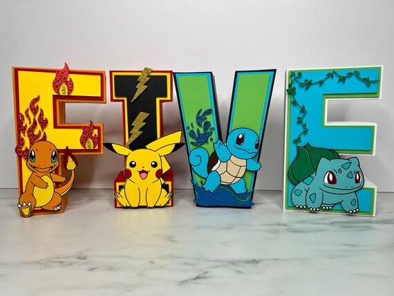 Pokemon 3D Letters Birthday Letters Paper Letters Birthday - Etsy Canada