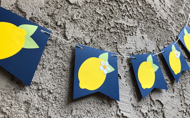 Mediterranean Style Lemon Banner. Wedding Lemon Banner. Bridal Shower ...