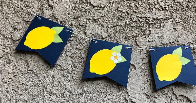 Mediterranean Style Lemon Banner. Wedding Lemon Banner. Bridal Shower ...