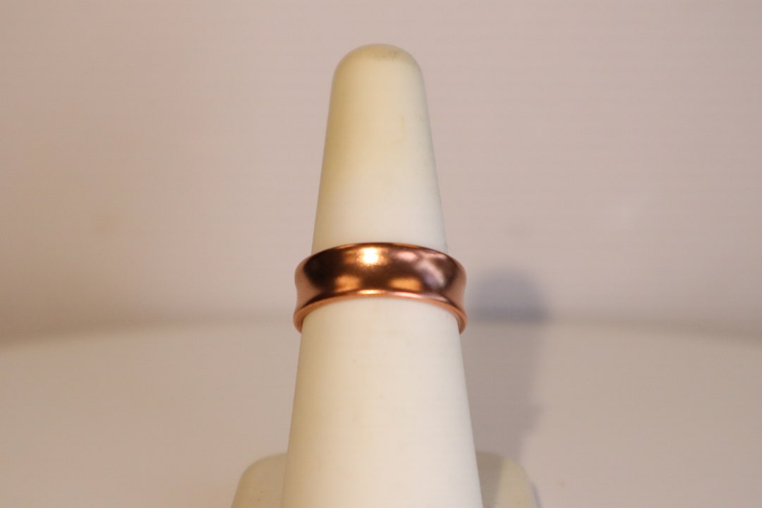 Copper 6.5mm Concave Band / Pure Copper Band / Handmade Copper Wide ...