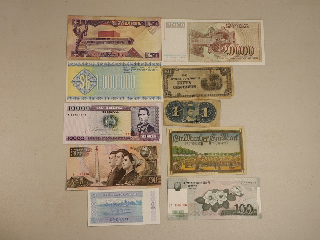 10 ASSORTED Country Currency Note Random Year Random Value N11 - Etsy