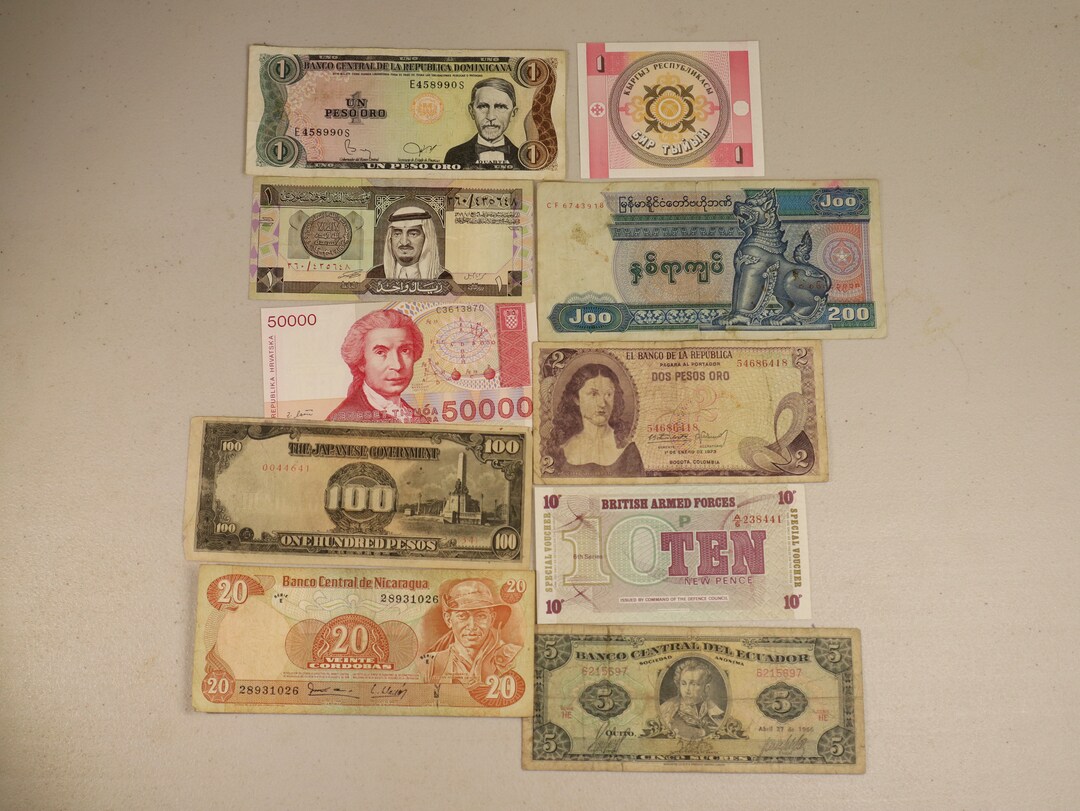 10 ASSORTED Country Currency Note Random Year Random Value N15 - Etsy