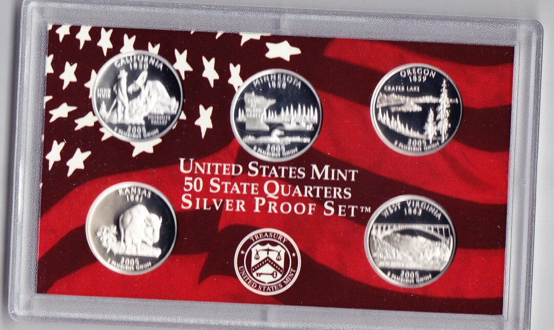 2005-S Silver Proof State Quarter Set - NO BOX or COA - Etsy