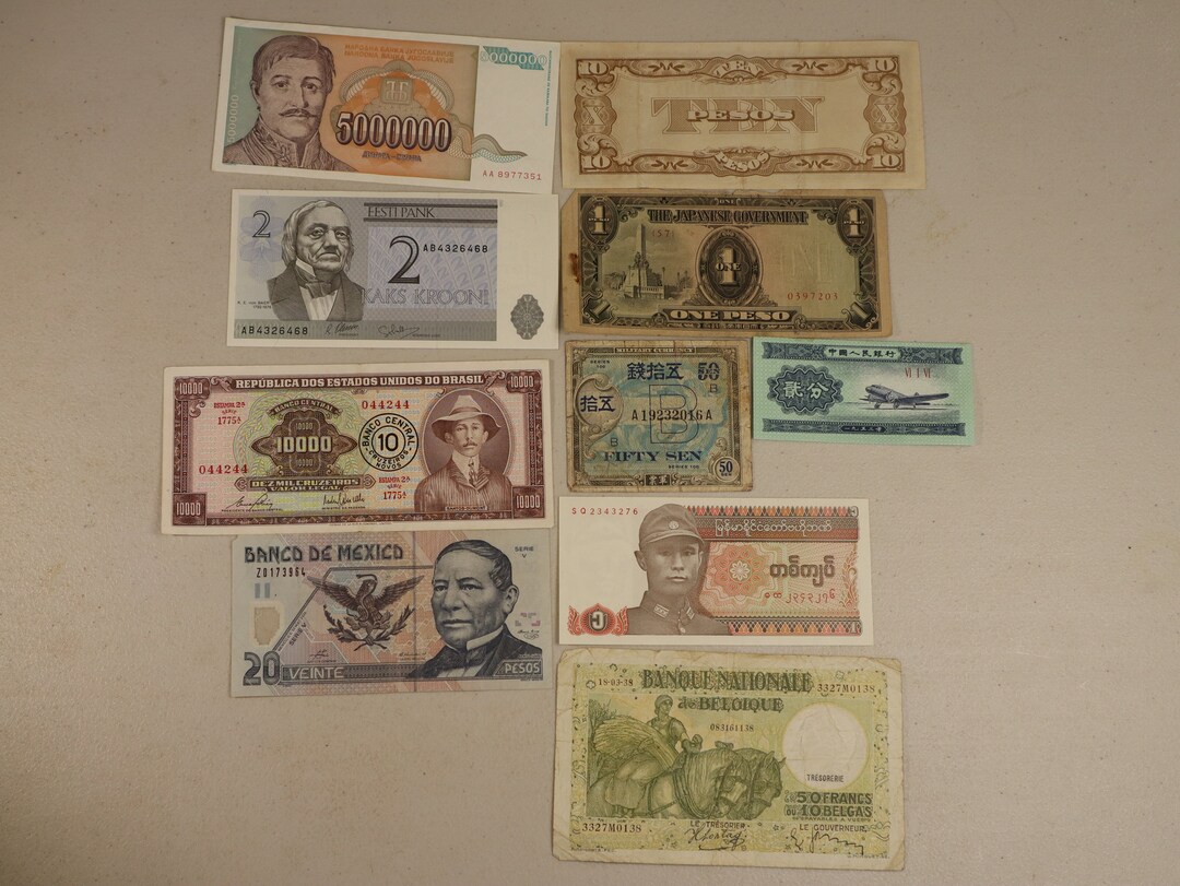 10 ASSORTED Country Currency Note Random Year Random Value N10 - Etsy