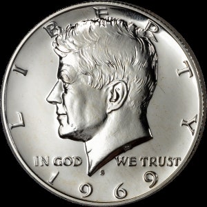 1969 Kennedy Half Dollar From Special Mint Set/uncirculated /40% Silver ...