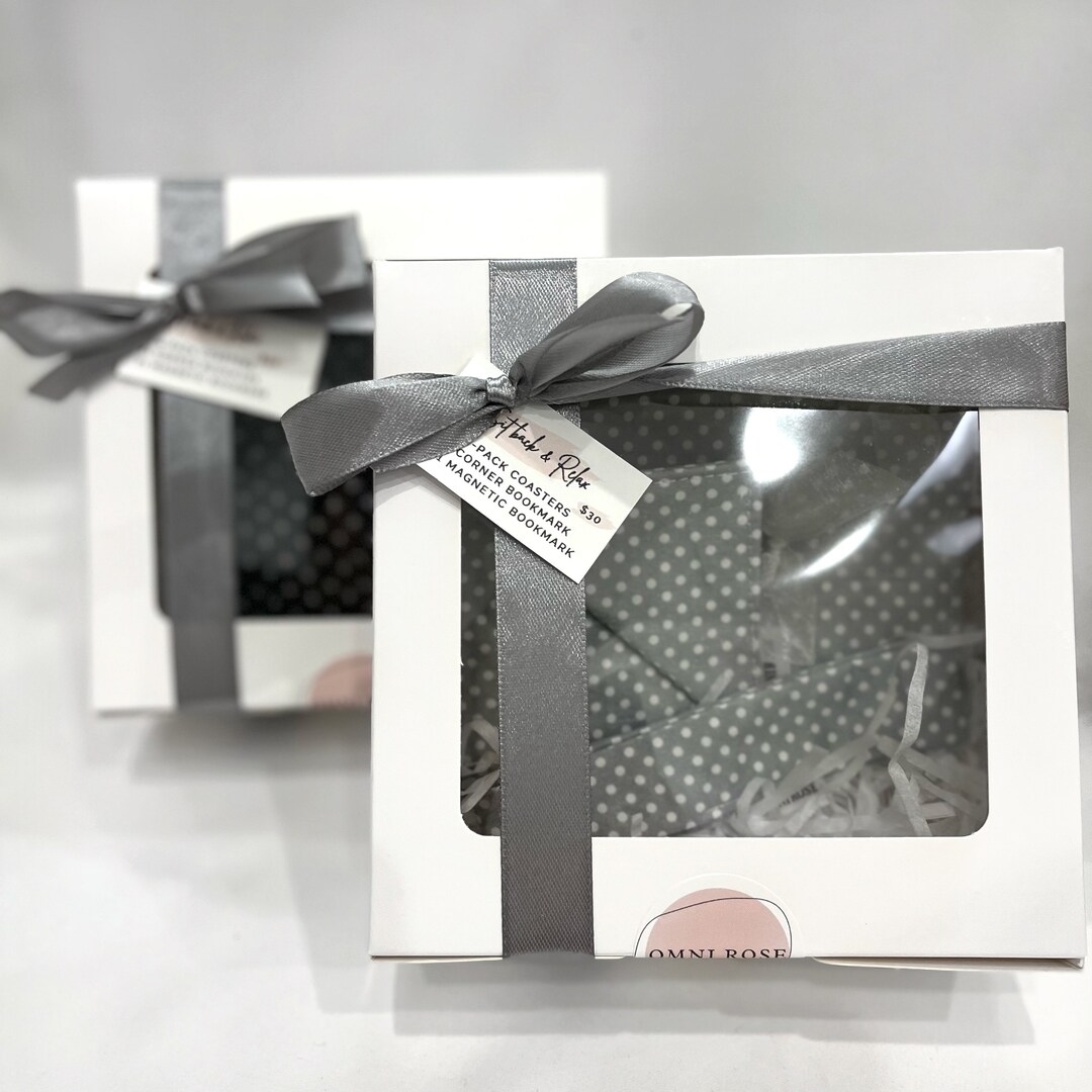 Sit Back & Relax Gift Box Bookmarks and Coasters - Etsy