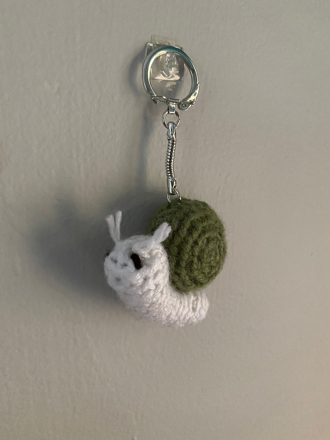 Crochet Snail Keychain Crocheted Keychain Snail Stuffed | Etsy