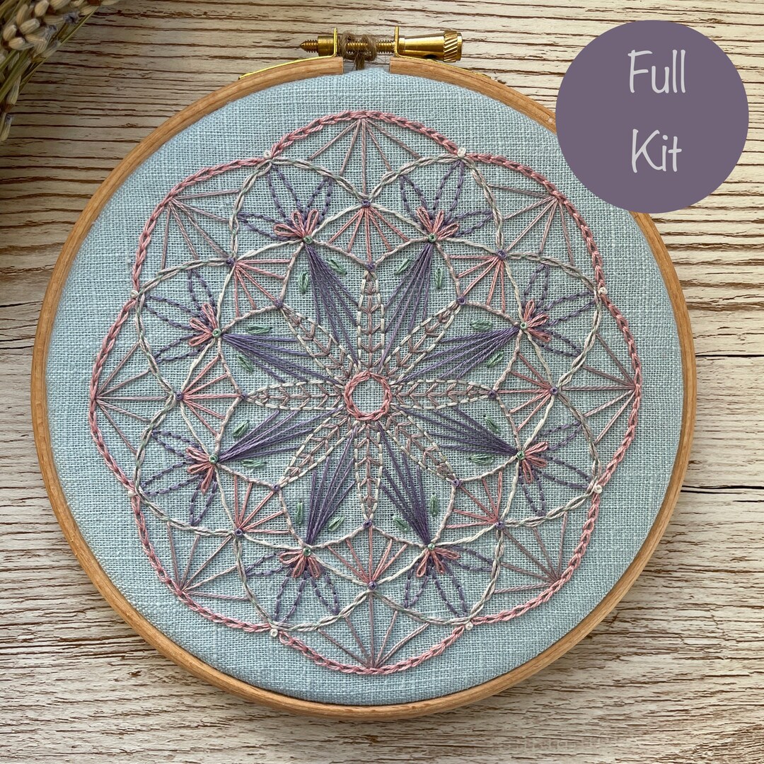 Modern Mindful Mandala Embroidery Kit-with-a-difference Mermaid Dreams ...