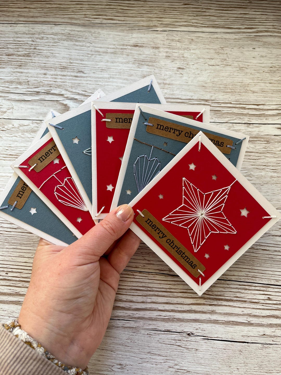 DIY Christmas Card Stitch Kit: Eco-friendly Embroidery Craft - Etsy