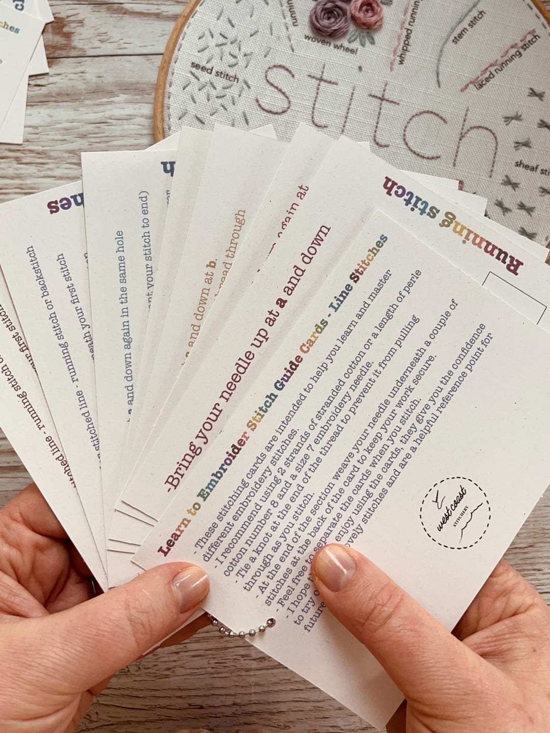 Embroidery Stitch Guide Cards: Beginner DIY Craft (PDF Pattern) - Etsy