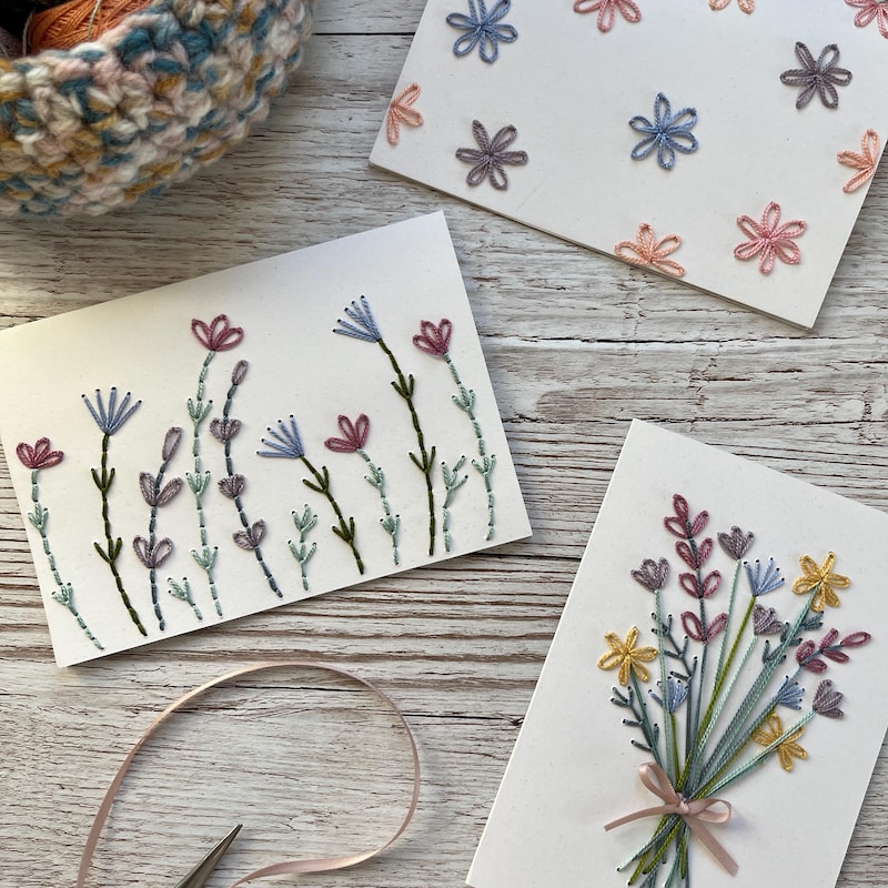 Cards Paper Embroidery - Etsy UK