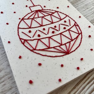 Embroidered Christmas Bauble Card Pattern: Hand Sewn Designs (PDF ...