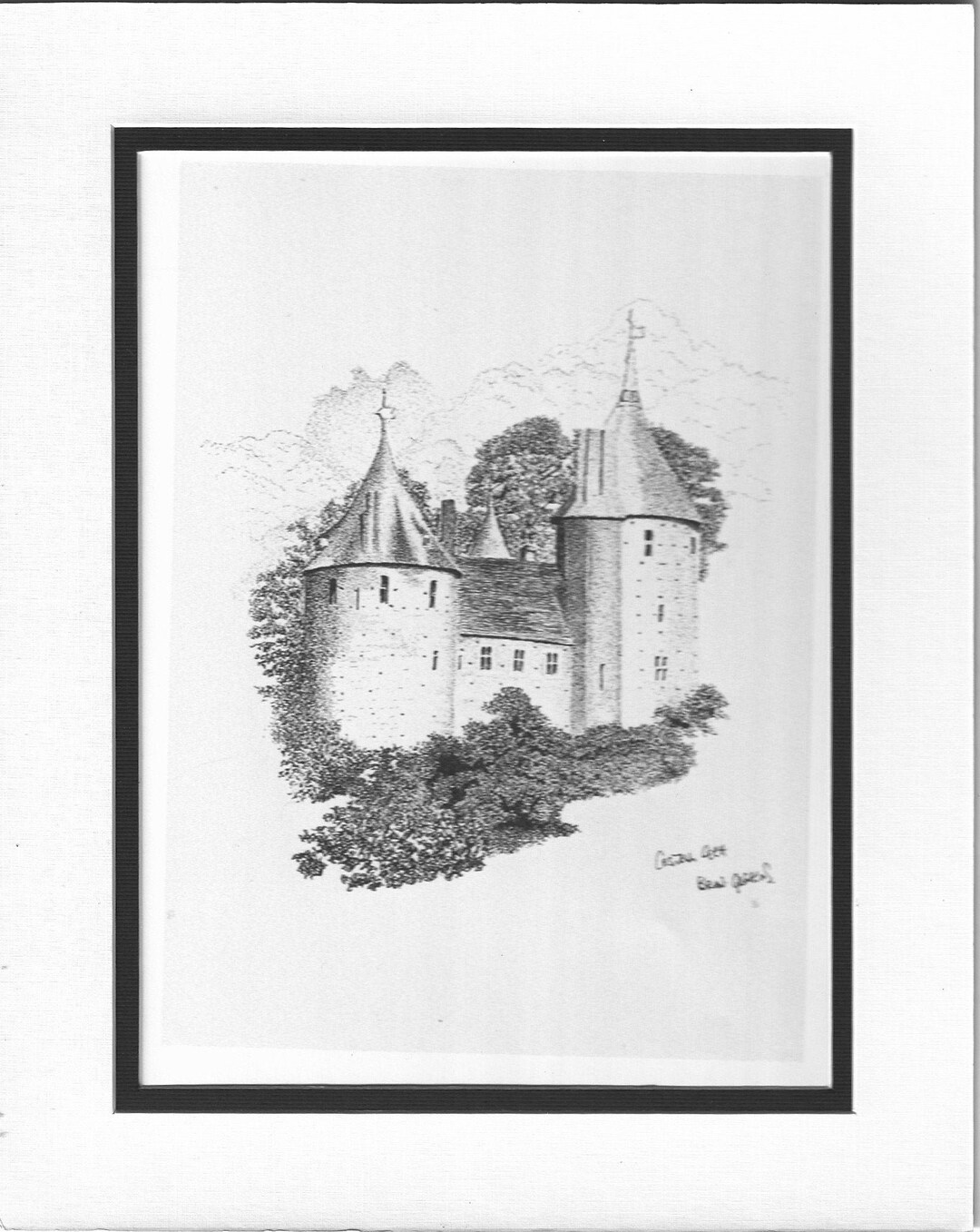 Castell Coch. (the Red Fort).print, Pen and Ink Drawing. - Etsy
