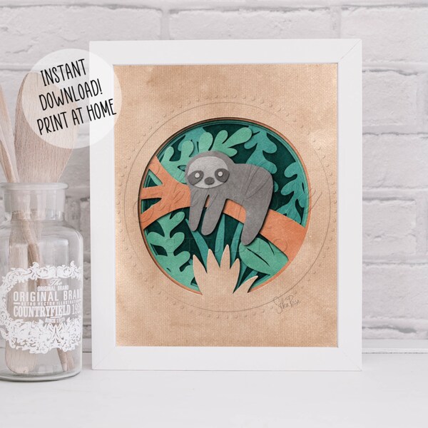 Sloth Wall Art - Etsy