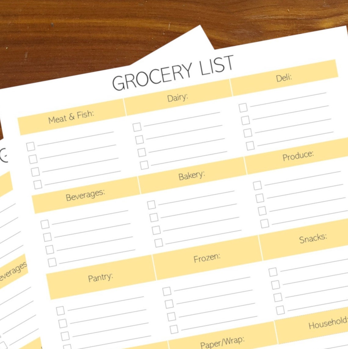 Weekly Grocery List #2 - Printable/digital Download - Etsy