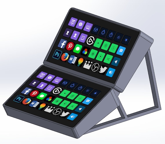 Modular Dual Stand For Elgato® Stream Deck Xl Streamdeck Xl Etsy