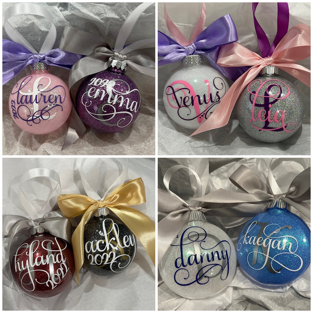 Personalized Ornaments, 7 Fonts, 40 Colors to Choose From - Etsy
