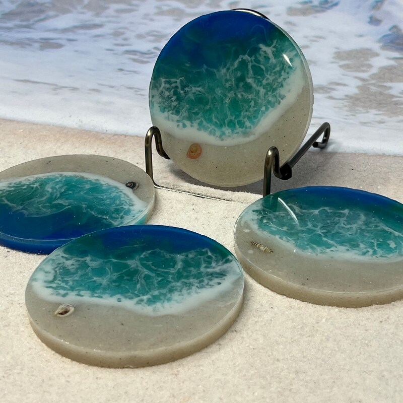 Beach Coasters - Etsy