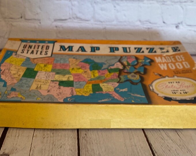 Vintage United States Map Puzzle by Whitman Publishing Co. 1942 ...