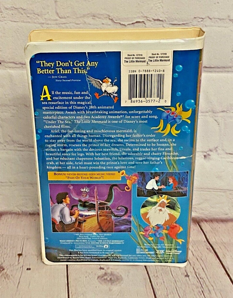 Disney's Masterpiece "the Little Mermaid" Special Edition VHS by Walt ...