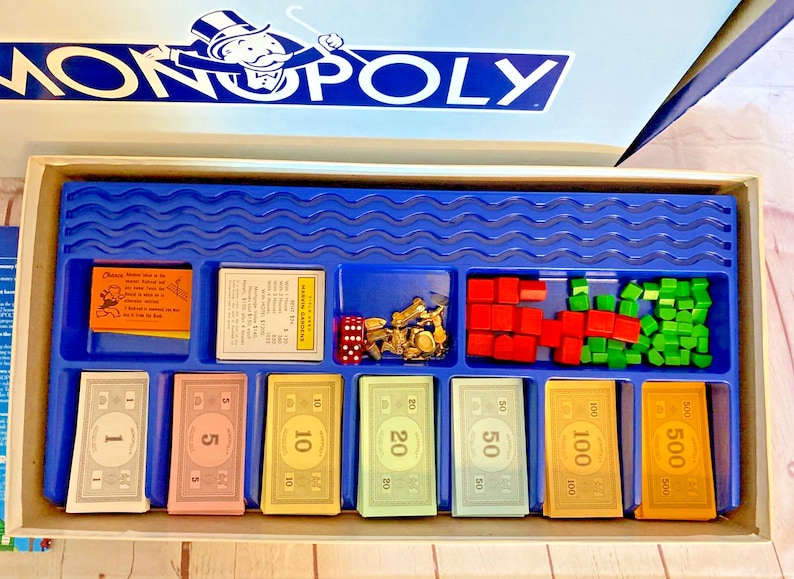 Vintage Monopoly Deluxe Anniversary Edition | Parker Brothers 1985 - Etsy