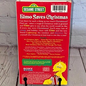 CTW Sesame Street elmo Save Christmas VHS by Sony Wonder 1996 Not Rated ...