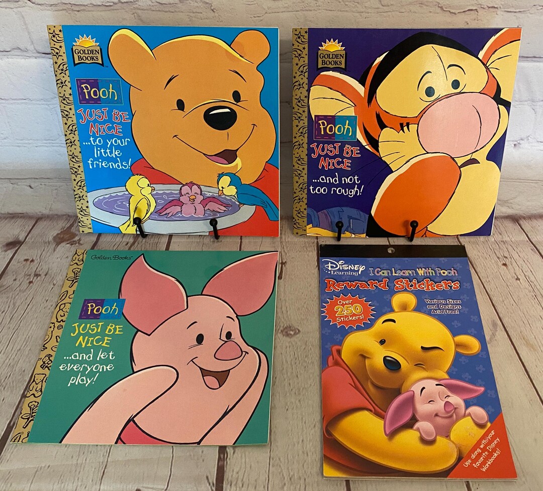 Winnie the Pooh just Be Nice Book and Reward Sticker Bundle Includes ...