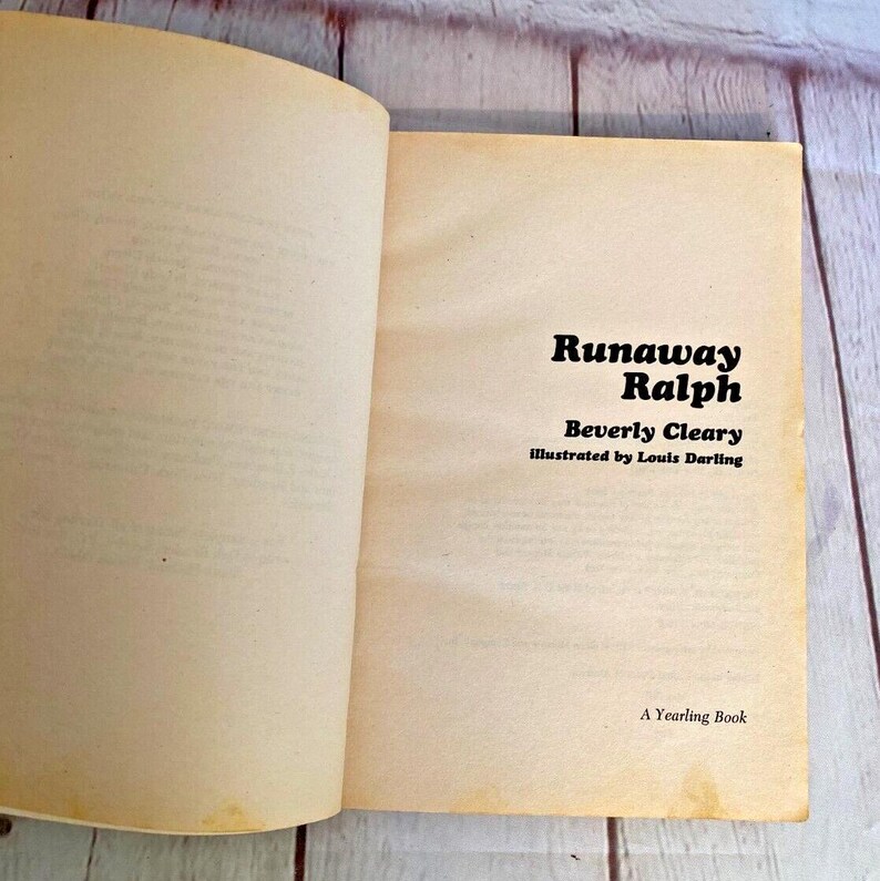 Runaway Ralph by Beverly Cleary 1981 | Paperback Chapter Book | See ...