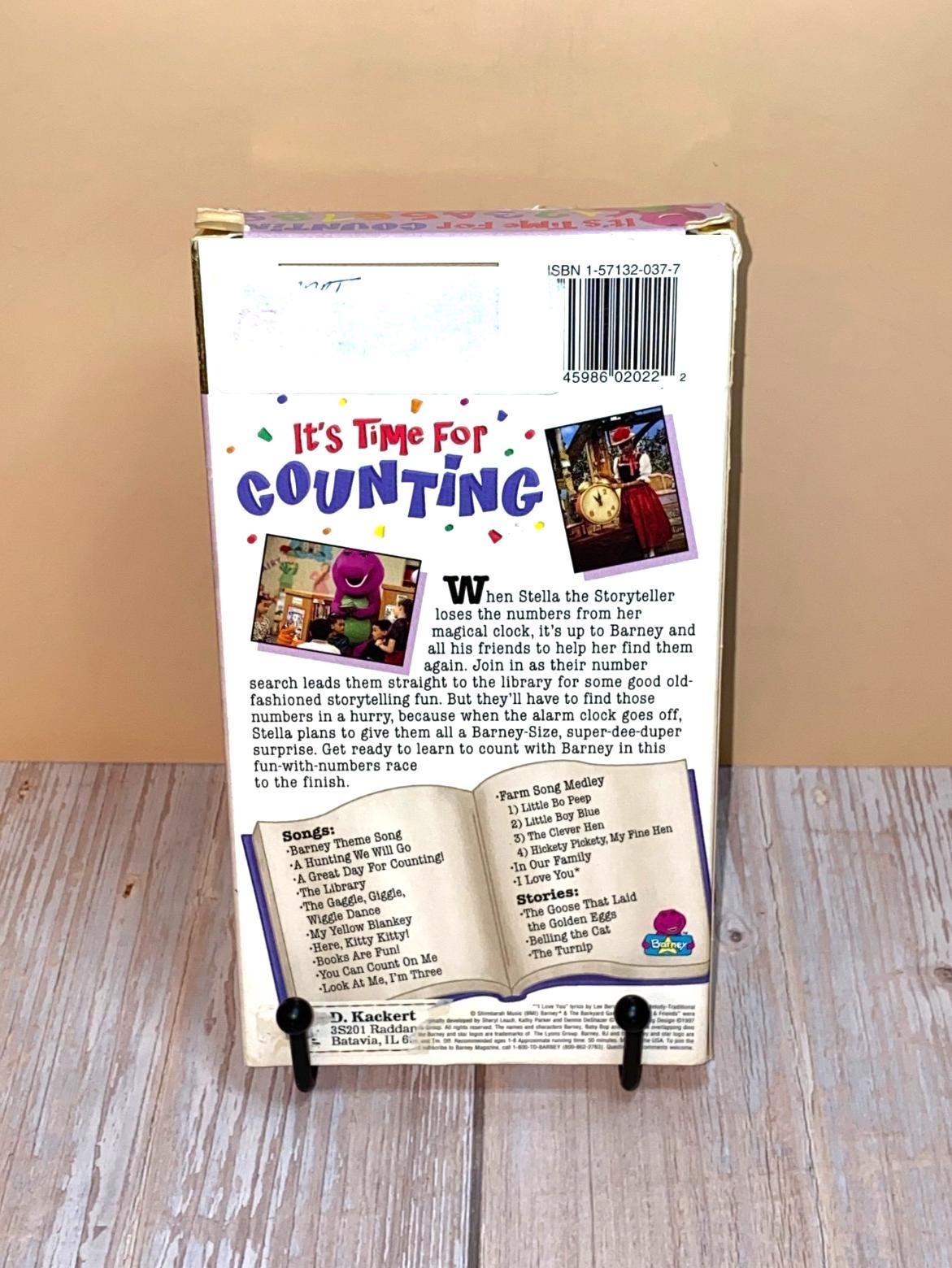 It's Time for Counting VHS Classic Collection by Barney Home Video 1997 ...