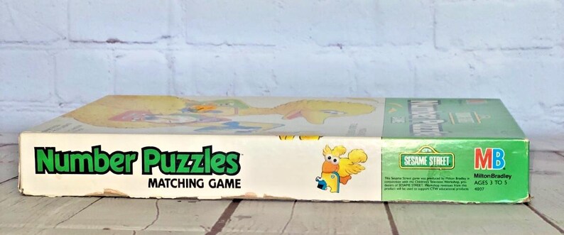 Vintage Sesame Street Number Puzzles Game | 1989 Milton Bradley - Etsy