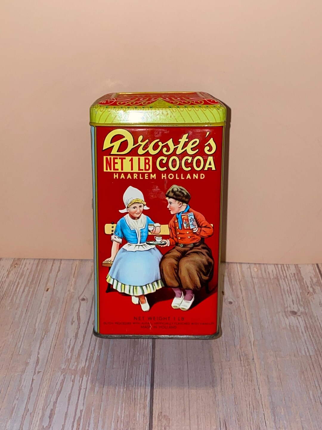 Droste's Cocoa Aluminum Tin | Net 1 Lb | Haarlem Holland | See Photos ...