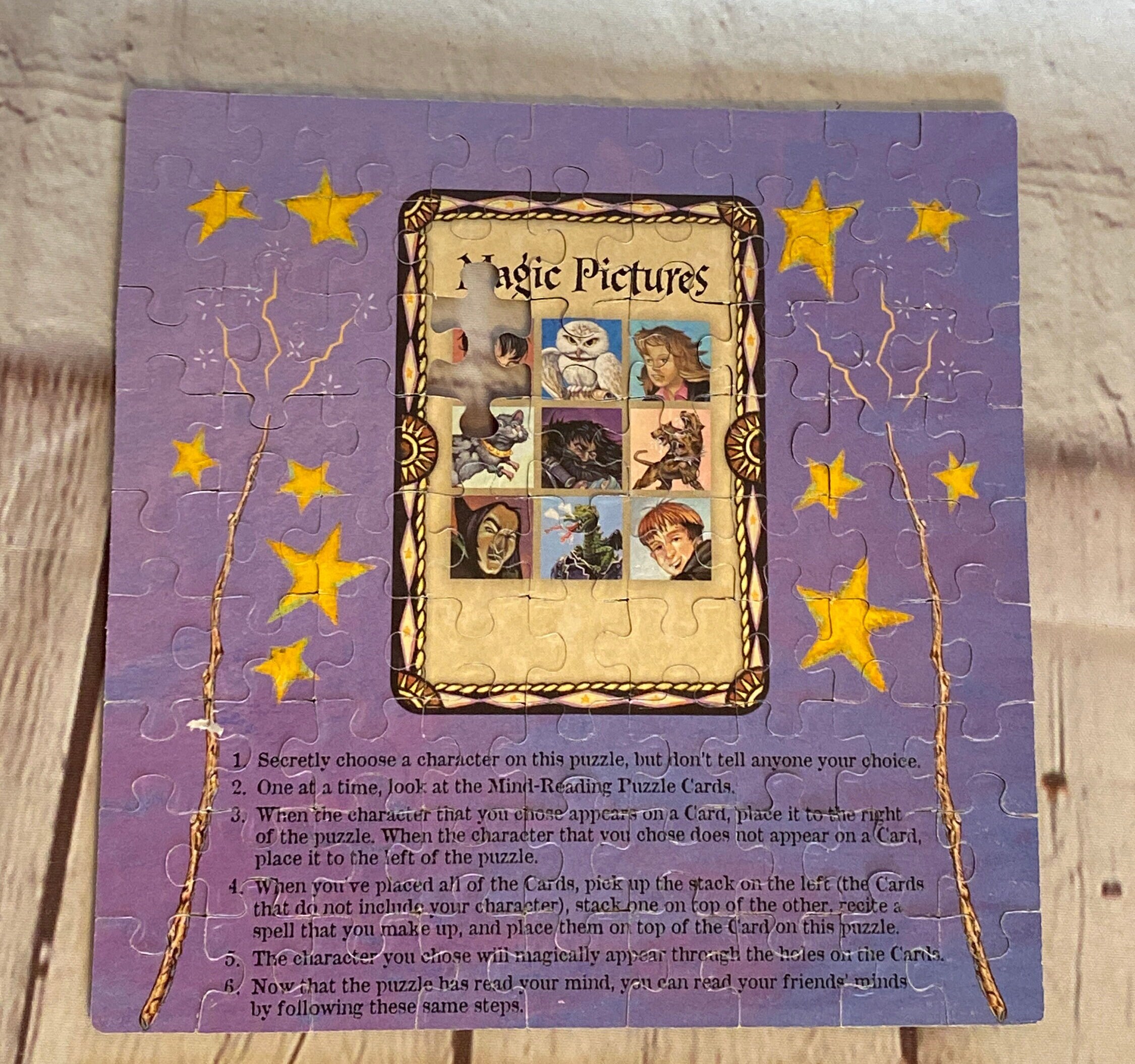 Harry Potter Magic Puzzle 3 Two-sided Puzzles & 2 Charms by - Etsy